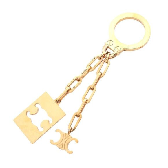 Celine | Accessories | Celine Triomphe Keychain Gold | Poshmark